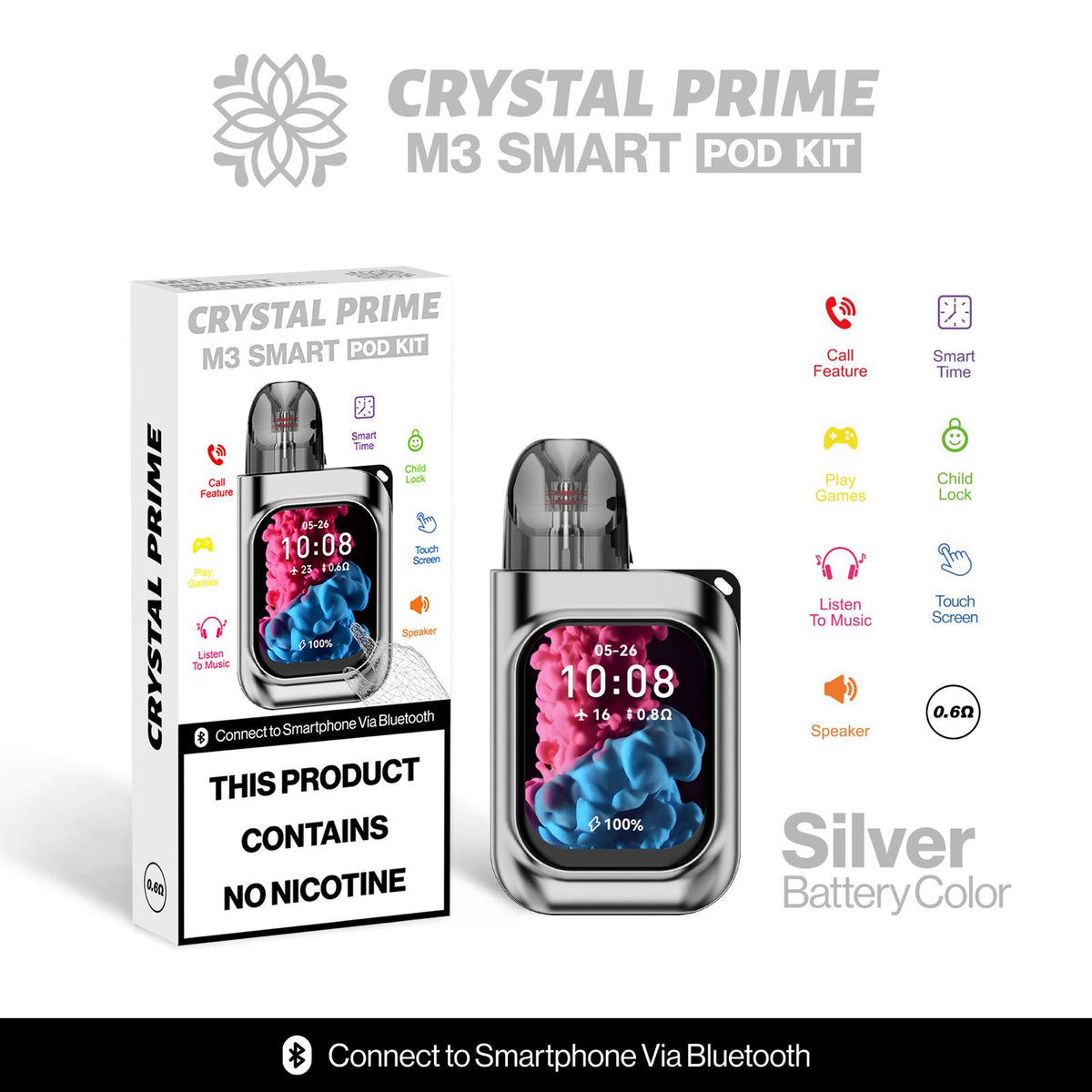 Crystal Prime M3 Smart Pod Kit | Just In £14.99 | 5+ Colours